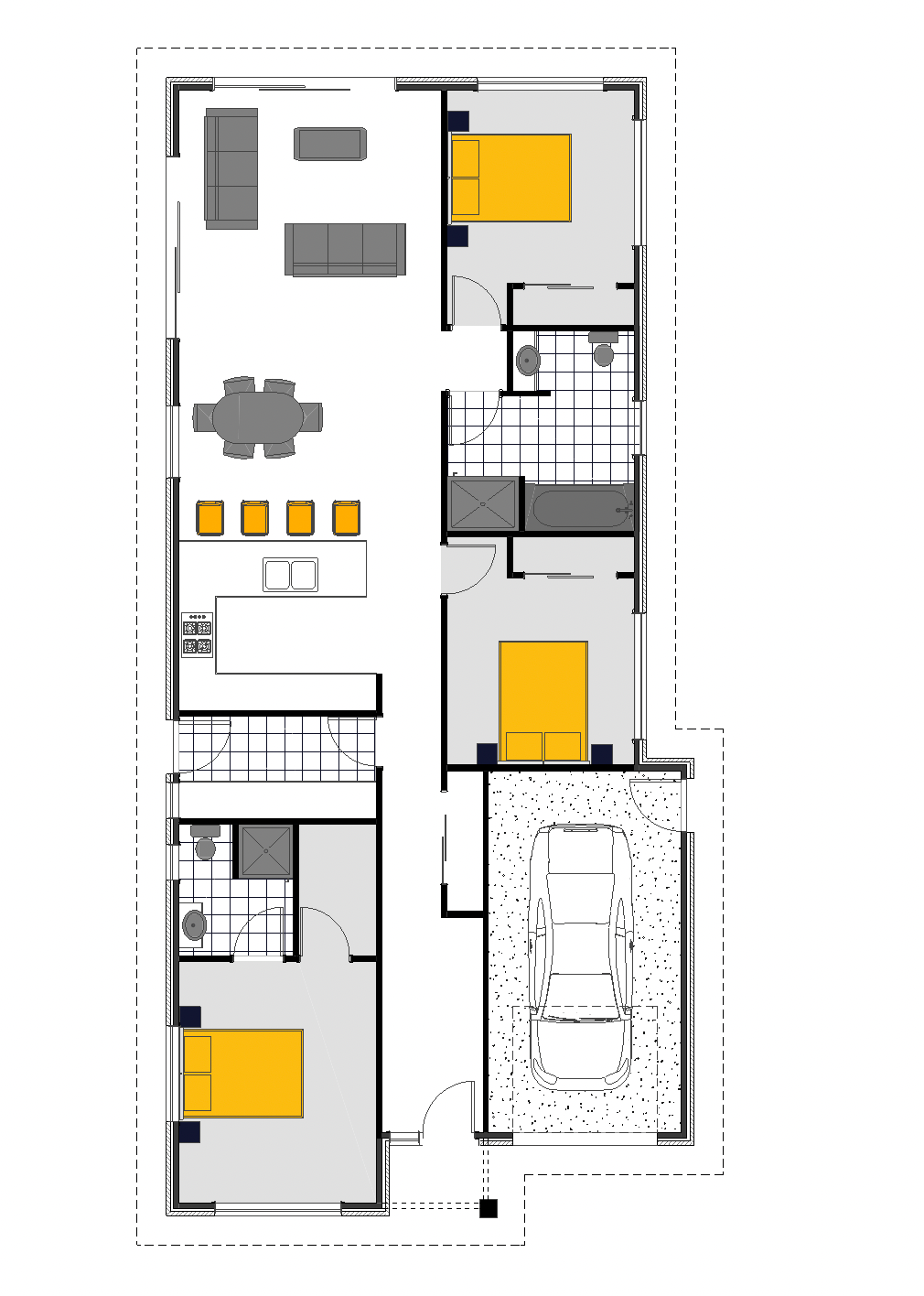 Columbine 151: Modern 3-Bedroom House Design with Premium Features